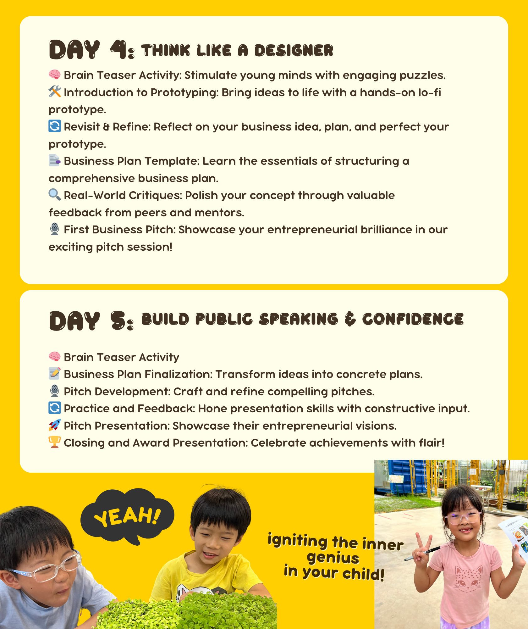 Junior Entrepreneur Camp | Launch Special – citysprouts